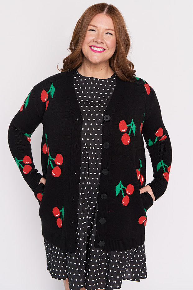 Annalise Black Cherry Cardi – Little Party Dress
