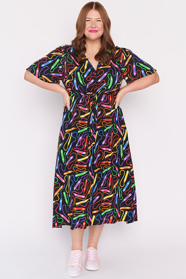 Michelle Crazy Crayons Dress – Little Party Dress