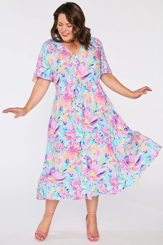 Michelle Rainbow Bloom Dress🌸 | Little Party Dress