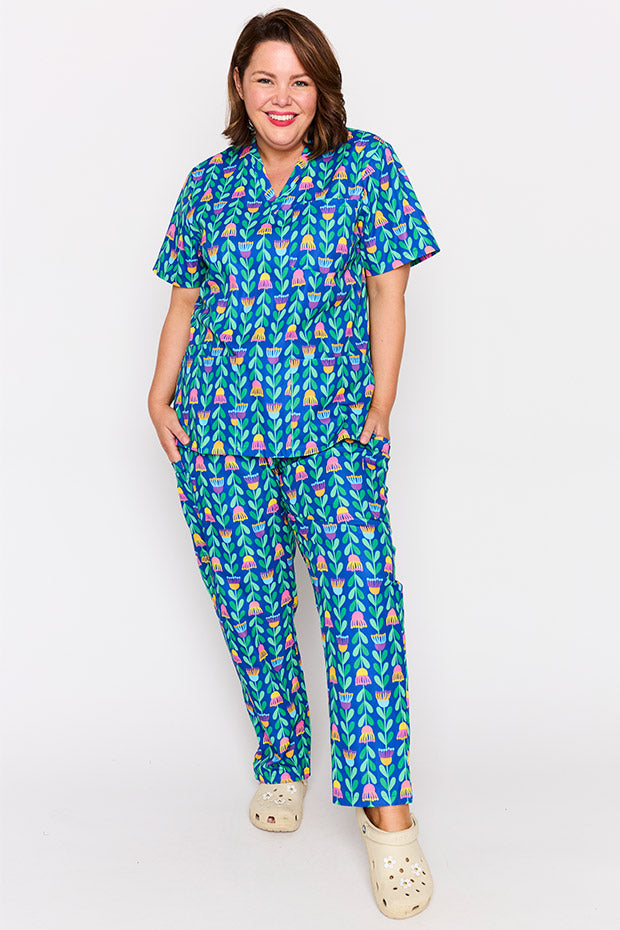 Meredith Eucalyptus Buds Scrub Top | Little Party Dress