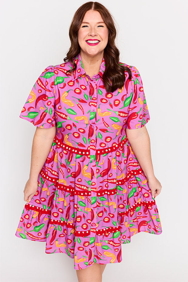 Celebrate Pink Hot Chilli Dress | Little Party Dress