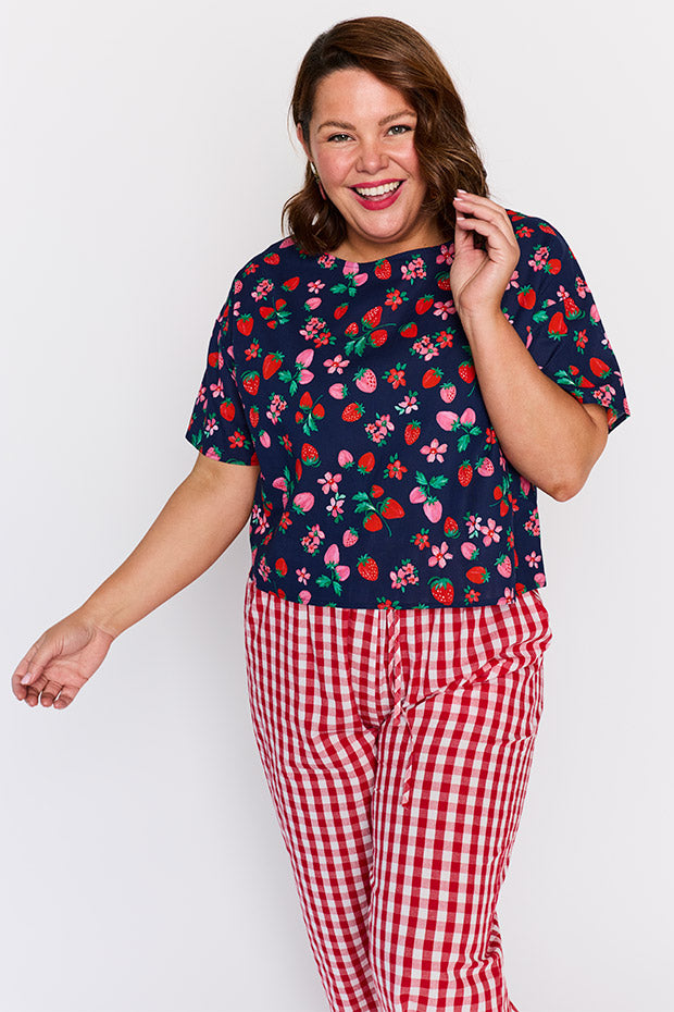 Harper Summer Berry Top | Little Party Dress