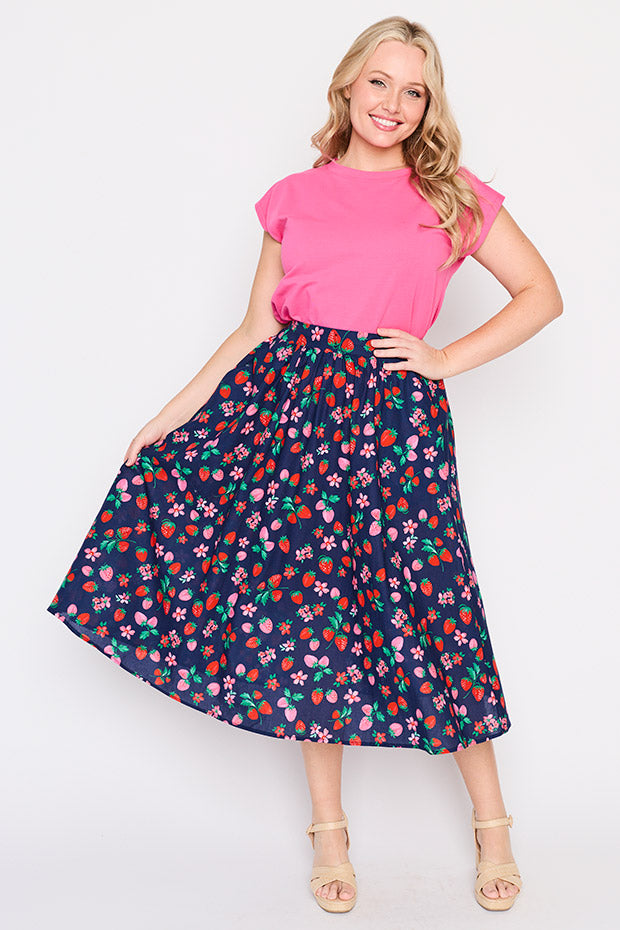 Simea Summer Berry Skirt | Little Party Dress
