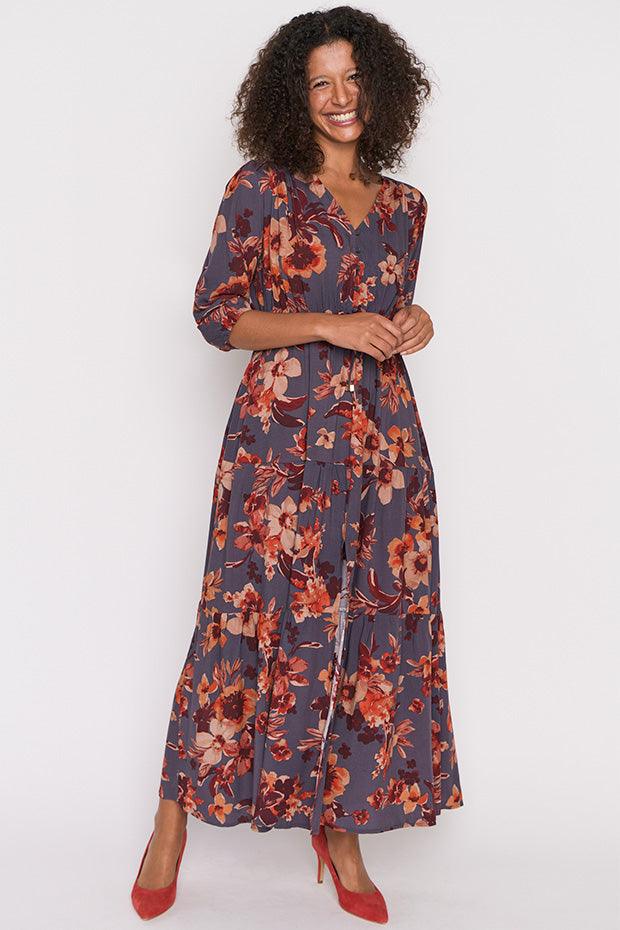 Adeline Wall Flower Maxi Dress – Little Party Dress