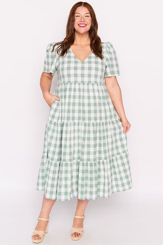 Percy Sage Gingham Dress – Little Party Dress