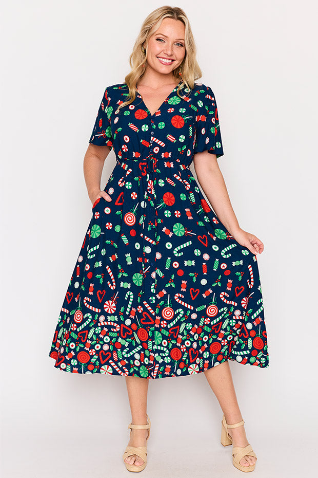 Michelle Candy Crush Christmas Dress | Little Party Dress