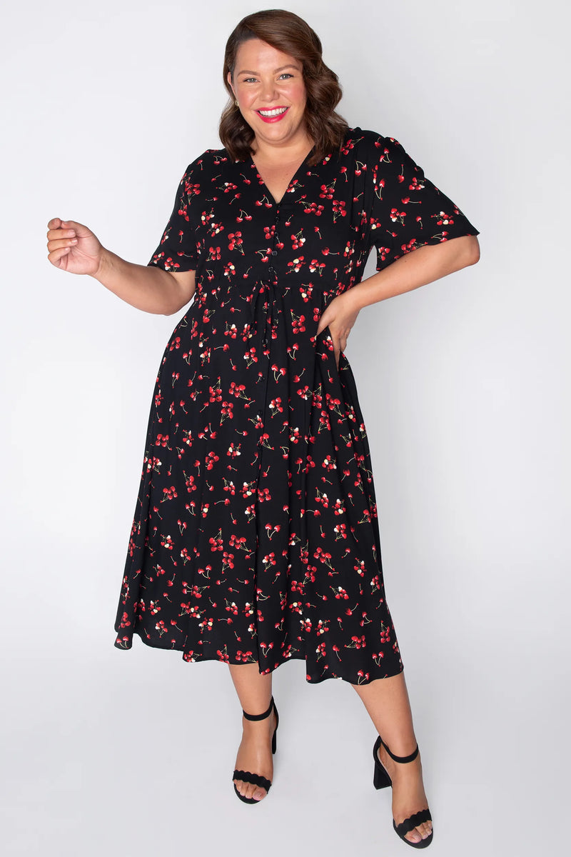 Michelle Cherry Hearts Dress | Little Party Dress