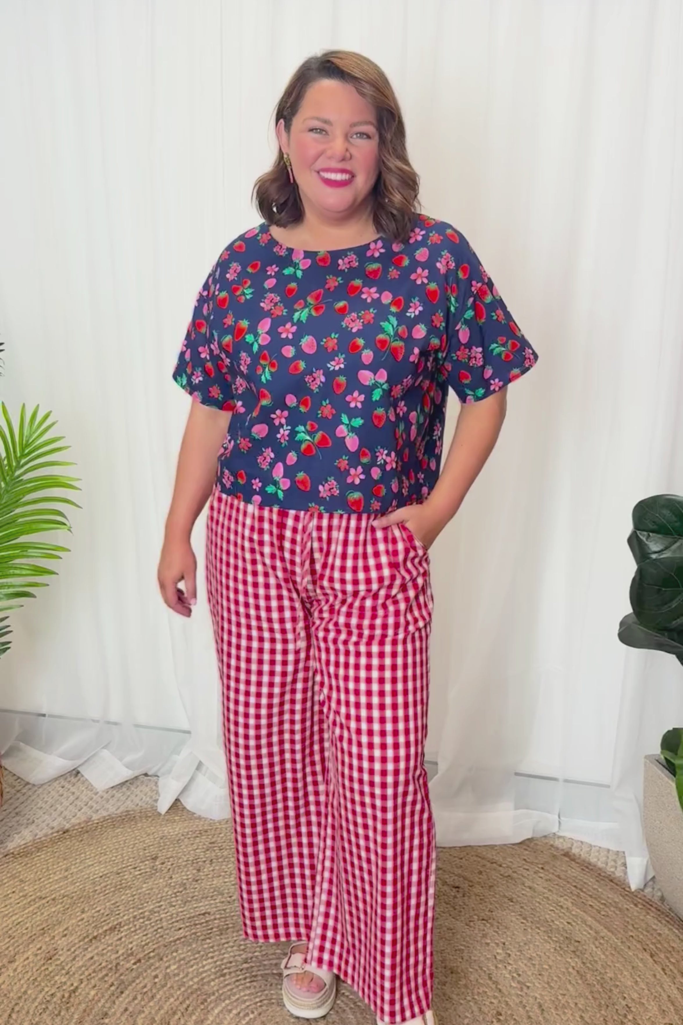 Harper Summer Berry Top | Little Party Dress