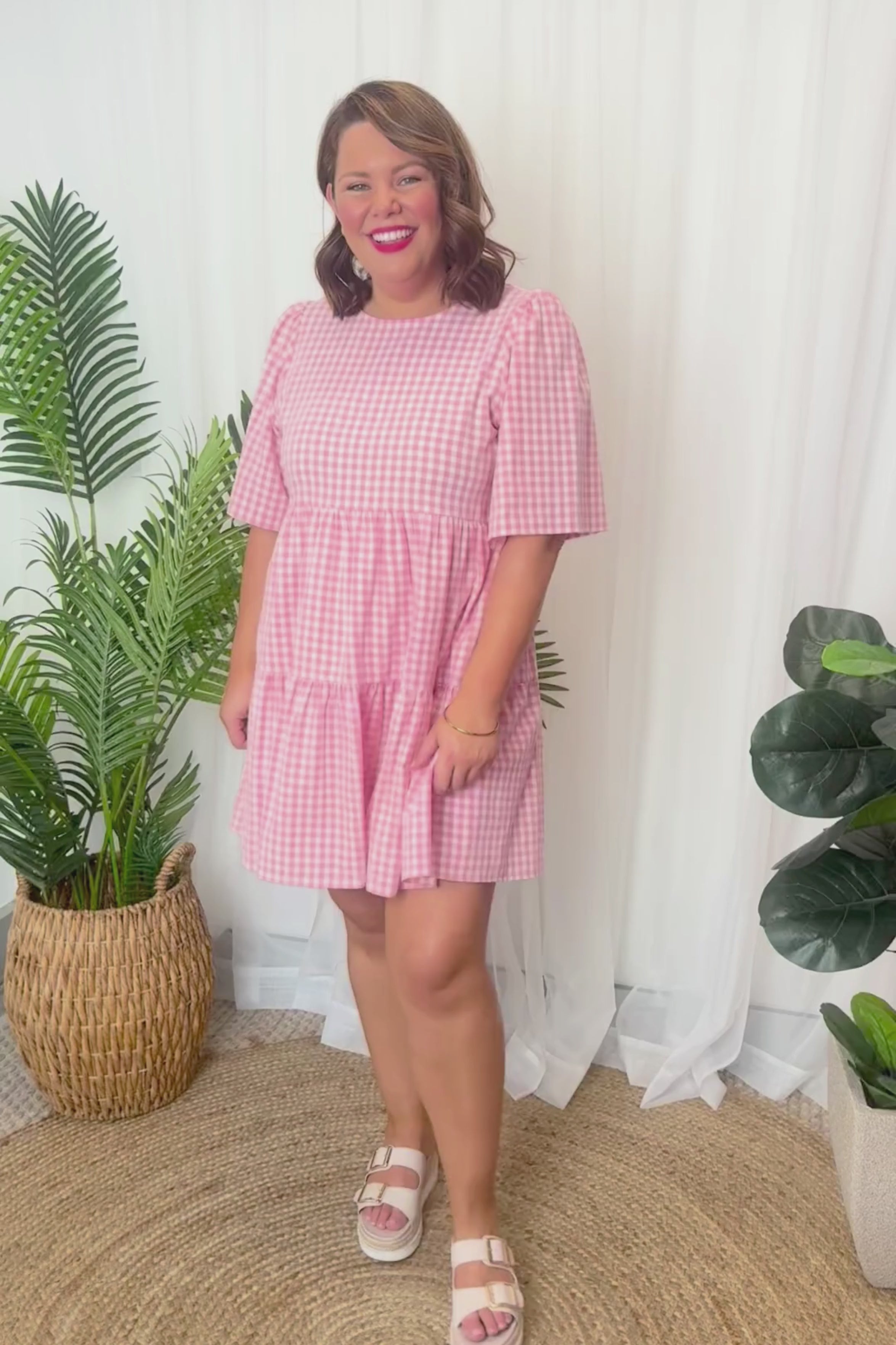 Indie Pink Gingham Dress | Little Party Dress